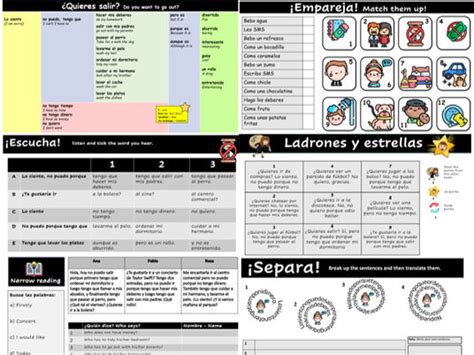 Lo Siento No Puedo Excuses Teaching Resources