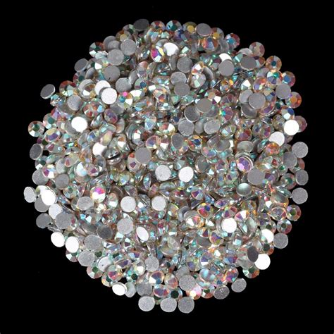 Makartt 60 Bagslot 3 Size Flat Back Diamante Glass Ab Crystal Gems