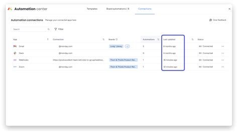 Integrations Connection Management Support