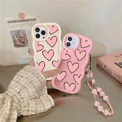Чехол с ремешком Love Heart Hang на запястье и цепочкой для Samsung ...