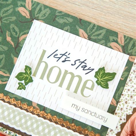 Channel Your Inner Homebody With This One Page Home Scrapbook Layout In
