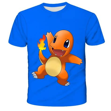 Camisetas De Pokémon Para Niños Y Niñas Ropa De Pikachu Squirtle 3d