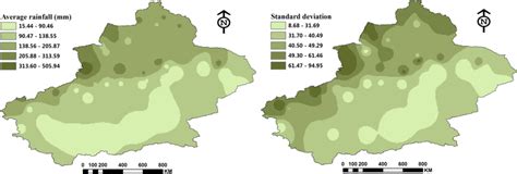 Spatial Distribution Of Annual Average Rainfall And Its Standard