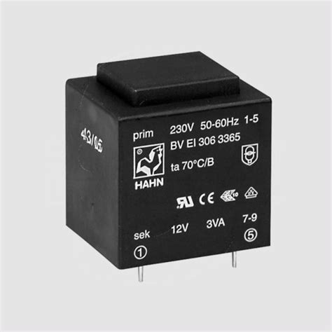 Transformer 3VA 230V 12V 250mA Elektronik Lavpris Aps