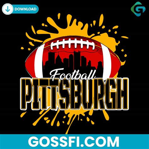 Football Pittsburgh Skyline Svg Digital Download