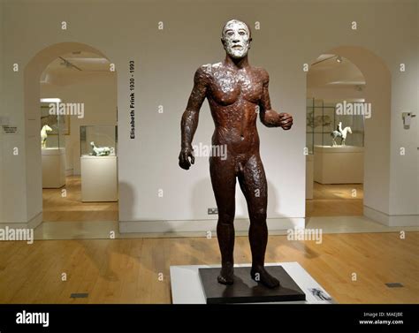 Bronze Sculpture Of A Man In The Elizabeth Frink Art Exhibition At The