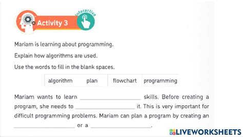 algorithm g6 worksheet live worksheets