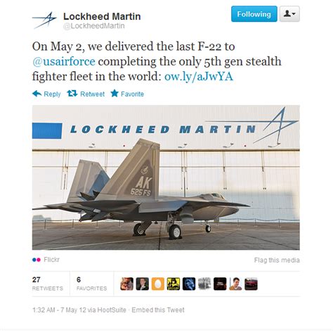 Lockheed Martins Twitter Campaign To Save The F 22s Checkered