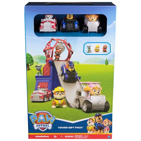 Paw Patrol Pup Squad Mini Lookout Tower Playset 3 Toy Cars And 3