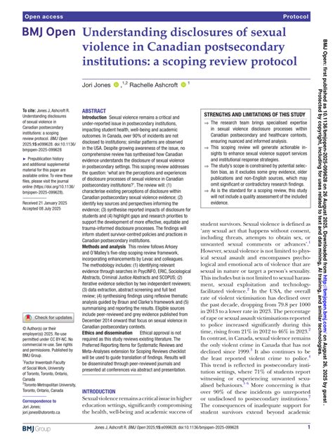 Pdf Understanding Disclosures Of Sexual Violence In Canadian