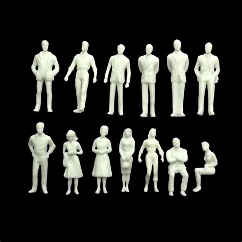 50pcs Scale Model Figure 150 Miniature White Figures Architectural