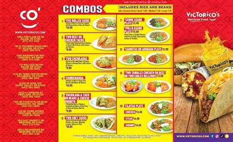 Online Menu Of Victoricos Restaurant Medford Oregon 97501 Zmenu