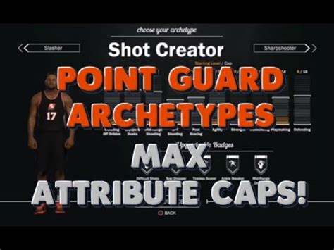 NBA 2K17 Point Guard MAX Attribute Caps For EACH Archetype NBA 2K17