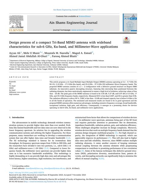 Pdf Design Process Of A Compact Tri Band Mimo Antenna With Wideband