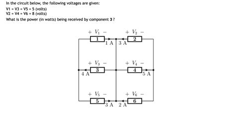 Solved In The Circuit Below The Following Voltages Are