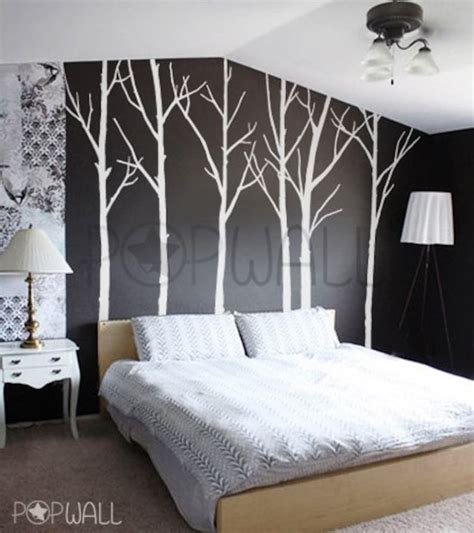 Vinyl Wall Decal Wall Sticker Tree Decal Art Winter Trees Set Etsy