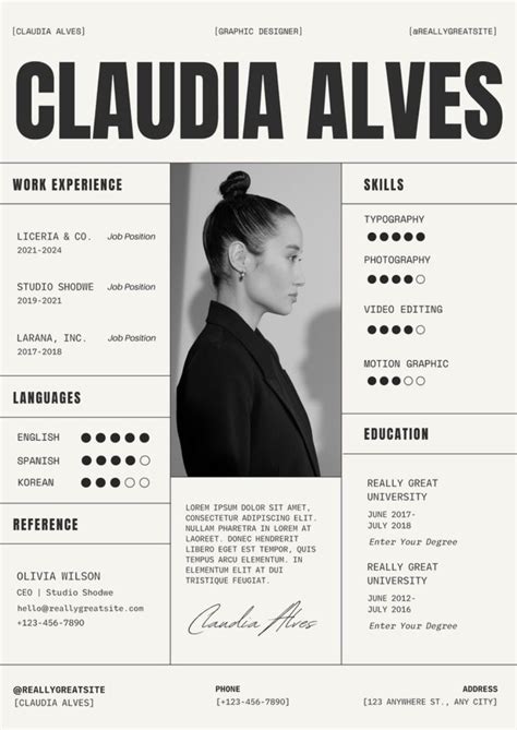 Pin By Luca Van Der Merwe Streicher On L A Y O U T Creative Resume