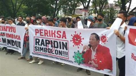 Dugaan Korupsi Dana Covid Di Samosir Massa Demo Kejatisu Desak Periksa Rapidin Simbolon