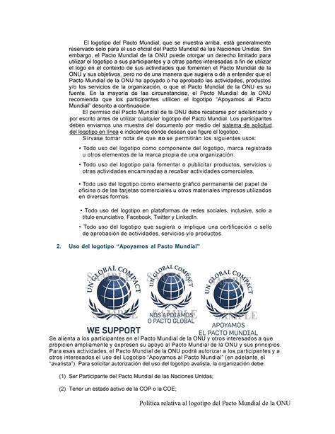 Política de Uso del Logo Pacto Global Red Colombia