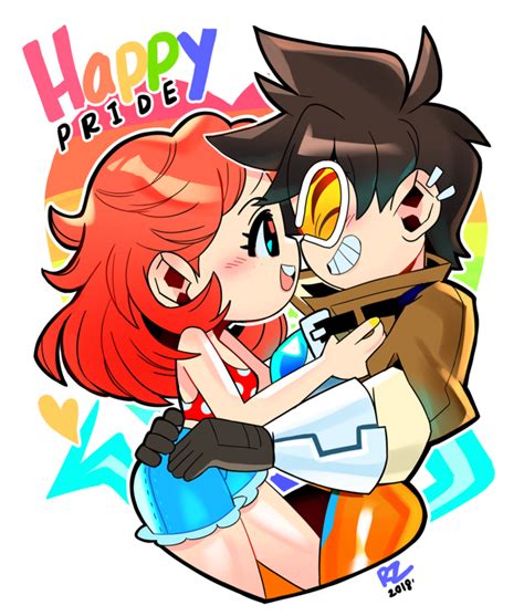 Tracer And Emily Pride Illustration Overwatch By