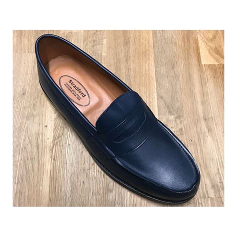 Mocassin En Cuir Pour Homme Bleu Marine