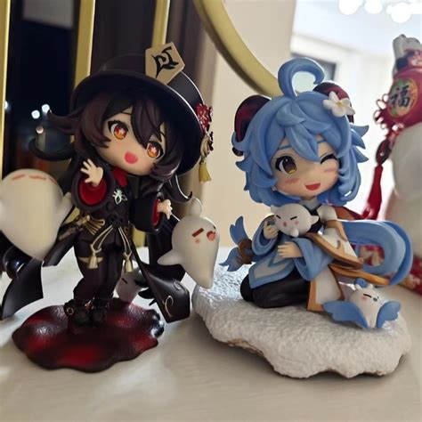 Mihoyo Genshin Impact Figure Hu Tao Ganyu Mini Figure Girl Collection