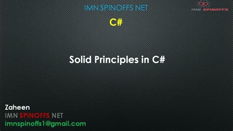 solid principle in c solid principle in solid principle