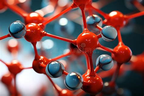 3d Rendered Molecule Structure On Blue Background Stock Illustration