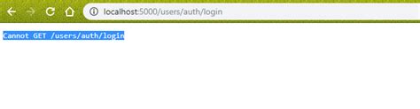 Javascript Node Login Error Cannot GET Users Auth Login Stack