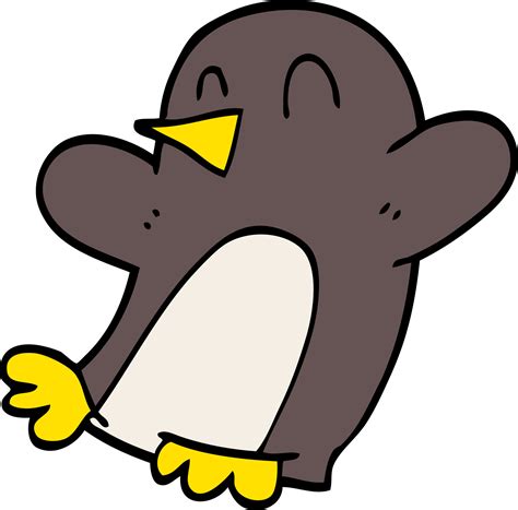 Cartoon Doodle Dancing Penguin 9870645 Vector Art At Vecteezy