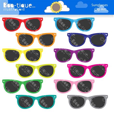 Sunglasses Digital Clipart For Instant Download Sunglasses Clip Art
