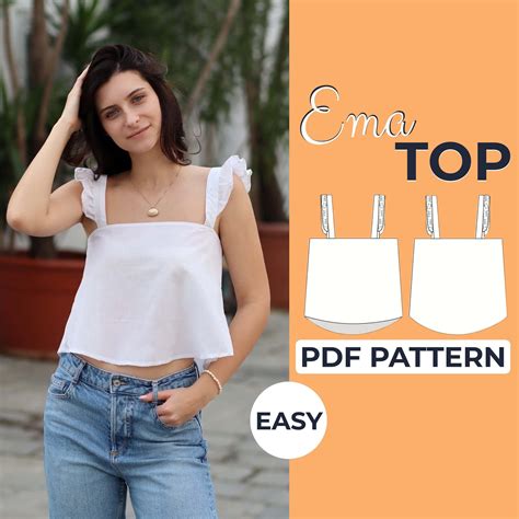 Sleeveless Top Pattern Square Neck Crop Top Pattern Couture