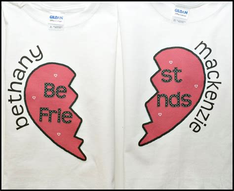 Set Of Personalized Custom BEST FRIENDS BFF Two Shirt Set Etsy