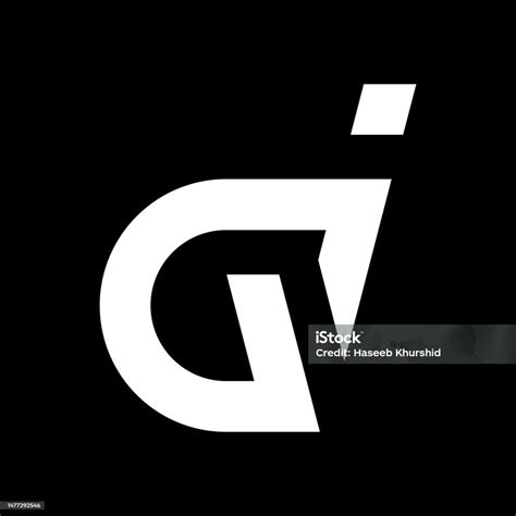 Logo Gi Minimal Icône Dune Lettre Ig Sur Fond De Luxe Idée De Logo