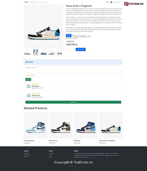 Source Code Báo Cáo Website Bán Giày Bằng Aspnet And Sql đạt điểm Cao