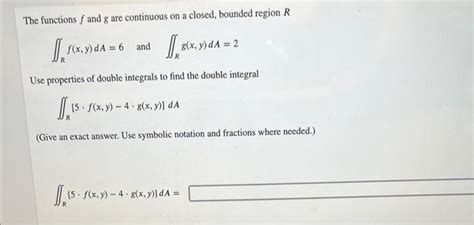 solved the functions f and g are continuous on a closed