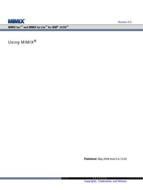 Using Mimix Pdf Backup Ibm Db2