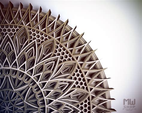 M79 Multilayer Mandala Dxf Laser Cut Dxf Mandala Wall Art Etsy