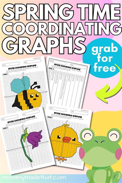 Spring Coordinate Graphing Mystery Pictures Free Printables