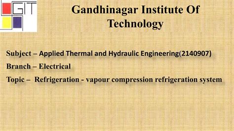 Vapour Compression Refrigeration System PPTX