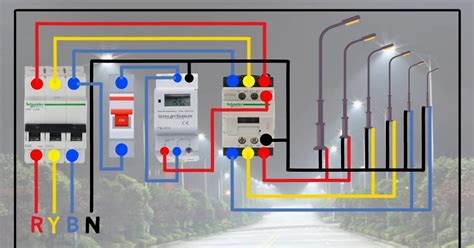Street Light Connected With Digital Timer Switch And Contactor Electrical And Electronics
