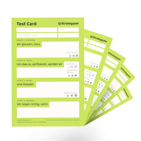 Business Model Test Card For Fast Clear Idea Validation — Stattys