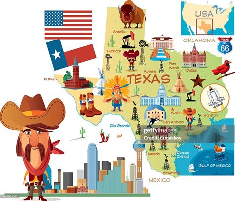 Cartoon Map Of Texas High Res Vector Graphic Getty Images