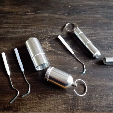 Portable Toothpick Steel Tube Metal Small Bottle S Grandado