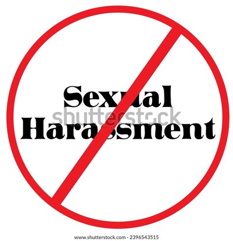 Signage Sexual Harassment Not Allowed Stock Vector Royalty Free