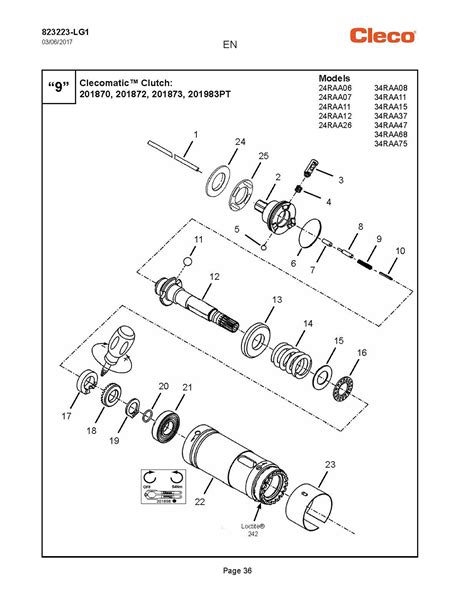Cleco 24 And 34 Series Right Angle Nutrunners Parts List Dotco Tool