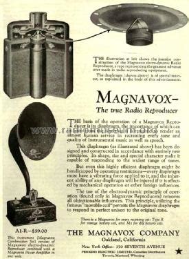 A1 R Combination Speaker P Magnavox Co Commercial Wireless And