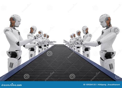 Robot Assemble Line Stock Image Image Of Conveyor Cybernetic 109304135
