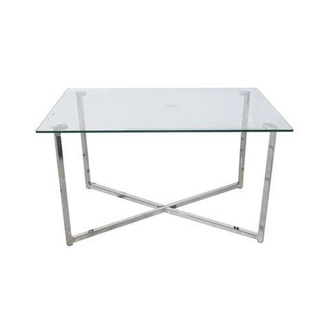 Gold And Silver Rectangular Glass Top Coffee Table Size 19hx 35wx23