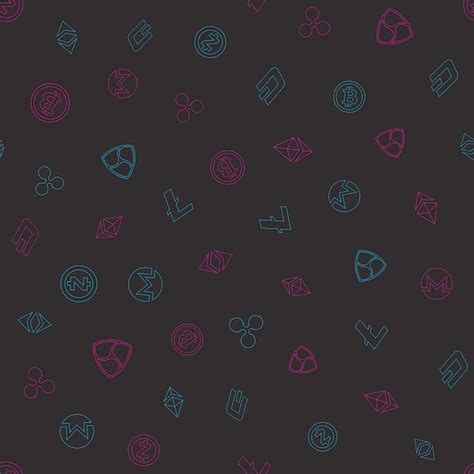 Premium Vector Cryptocurrency Financial Items Seamless Pattern Vector Background